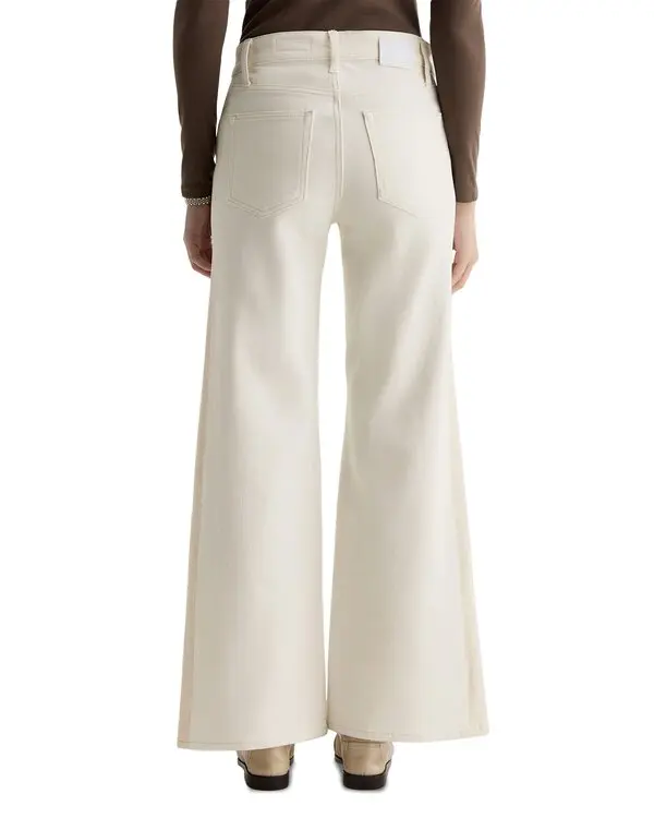 Ag Saige Mid Rise Wide Leg Jeans - Powder/ecru