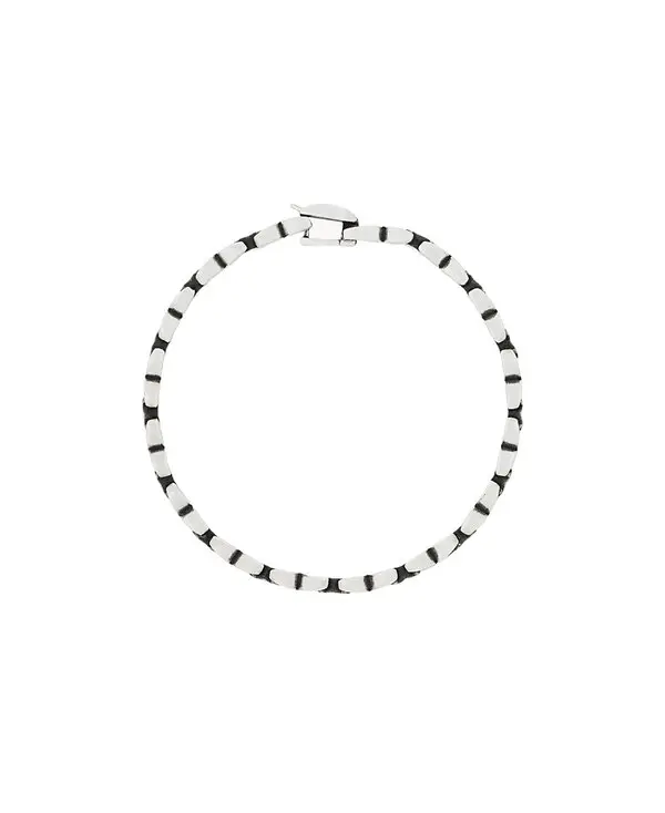 Saint Laurent Intertwined Chain Bracelet - Oxidized Silver