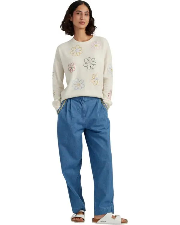 Chinti & Parker Linen Blend Gingham Trousers