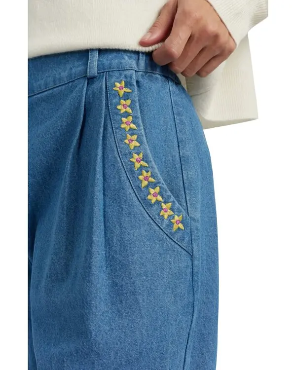Chinti & Parker Linen Blend Gingham Trousers