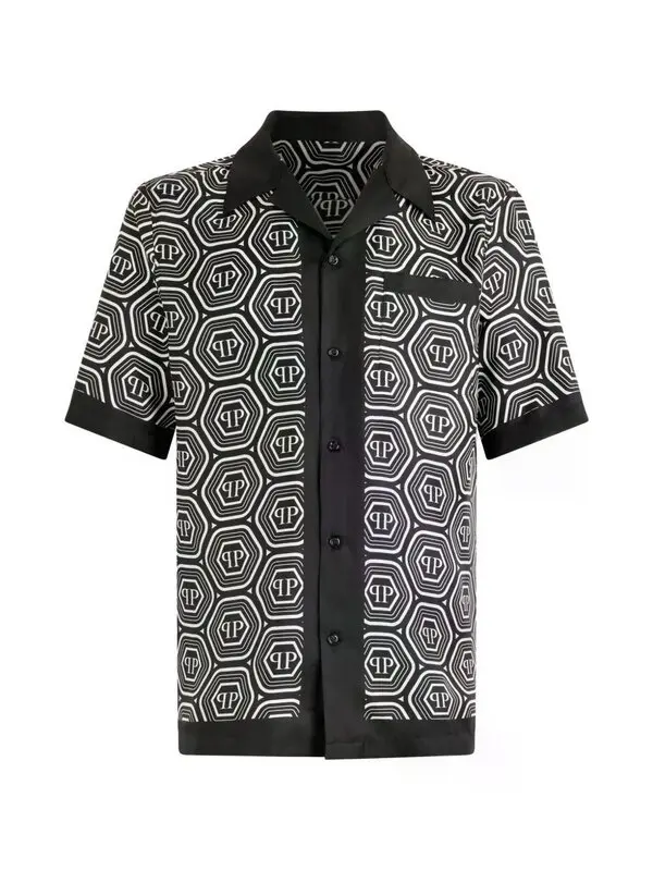 Philipp Plein Monogram Short-sleeve Shirt - Black