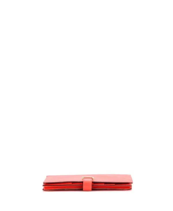 Hermès Long Bearn Wallet Epsom - Red