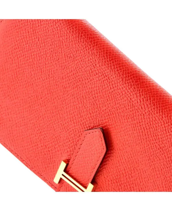 Hermès Long Bearn Wallet Epsom - Red