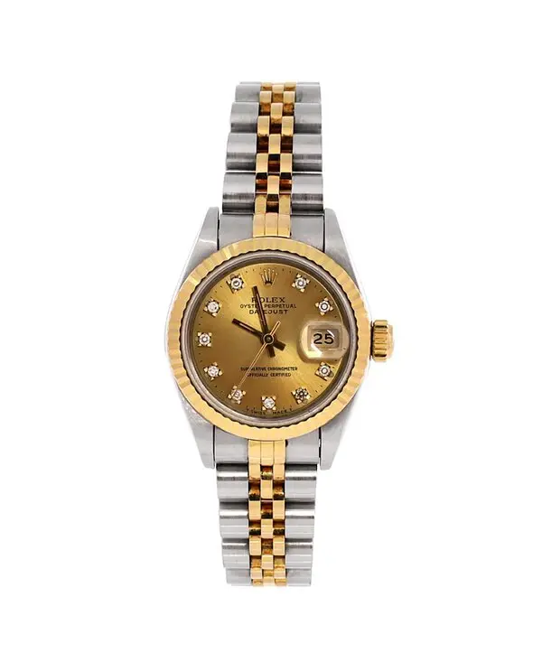 ROLEX Oyster Perpetual Datejust Automatic Watch With Diamond Markers - Dial Color: Gold