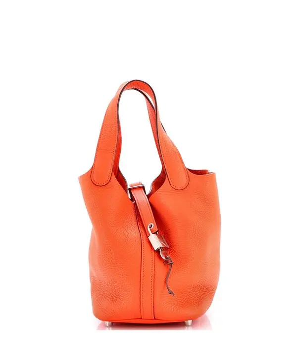 Hermès Pm Picotin Lock Bag Clemence - Orange