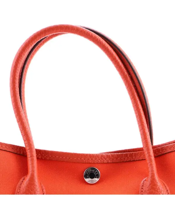 Hermès 30 Garden Party Tote Toile And Leather - Orange