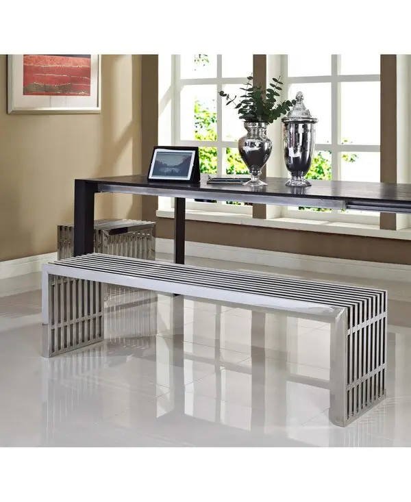 MODWAY Gridiron Benches, Set Of 2