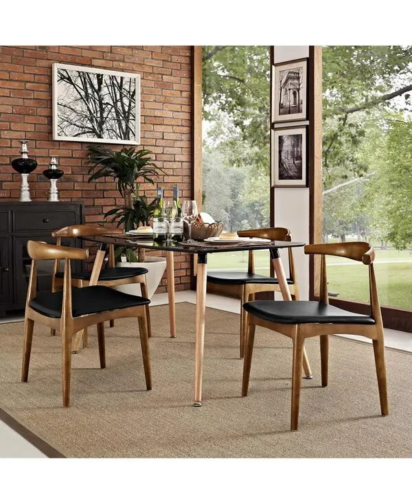 MODWAY Tracy Wood Dining Chairs, Set Of 4