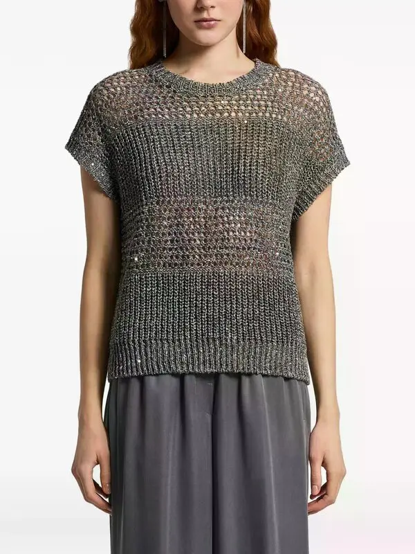 Peserico Openwork Knitwear With Sequins