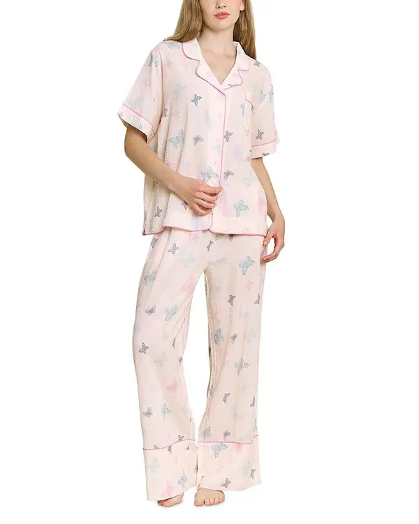Honeydew Intimates Good Life Shirt & Pants Pajama Set - Budding Butterflies