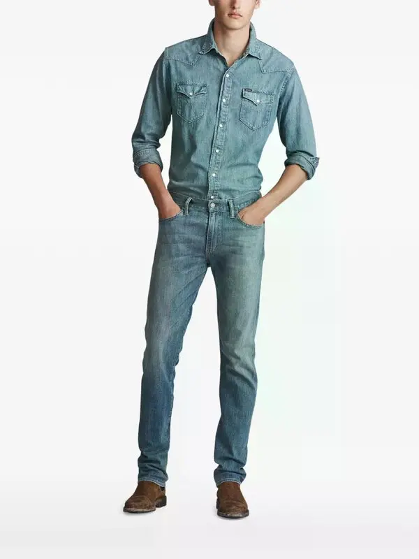 Polo Ralph Lauren Belt Loops Straight Leg Jeans - Blue