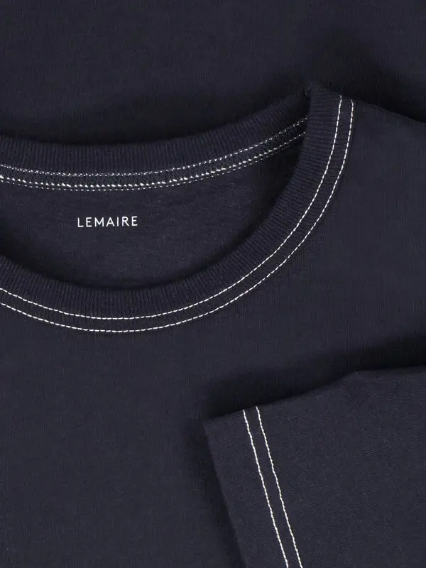 LEMAIRE Cotton And Linen T-shirt - Black
