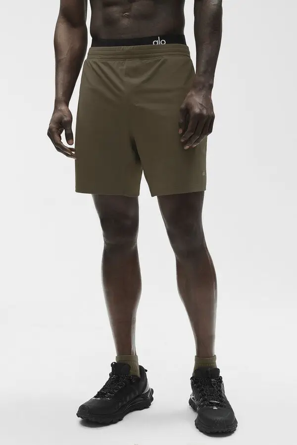 Alo Yoga 7" Conquer React Performance Short - Olive Tree
