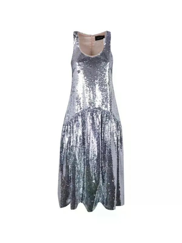 Simone Rocha Sequin-embellished Midi Dress - Silver