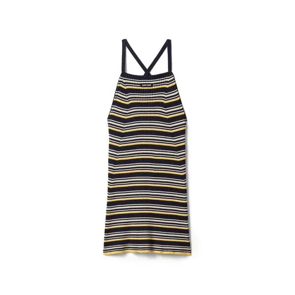 Miu Miu Cotton Knit Mini Dress - Navy