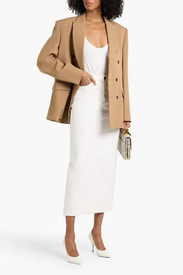 Wardrobe.NYC Double-breasted Wool Blazer - Camel