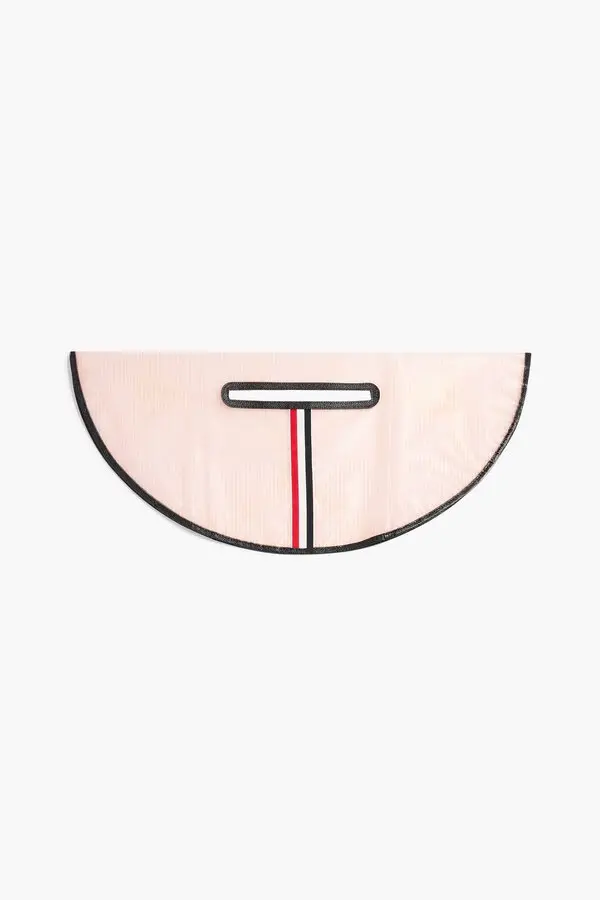 Thom Browne Striped Rubber Bag Raincoat - Baby Pink