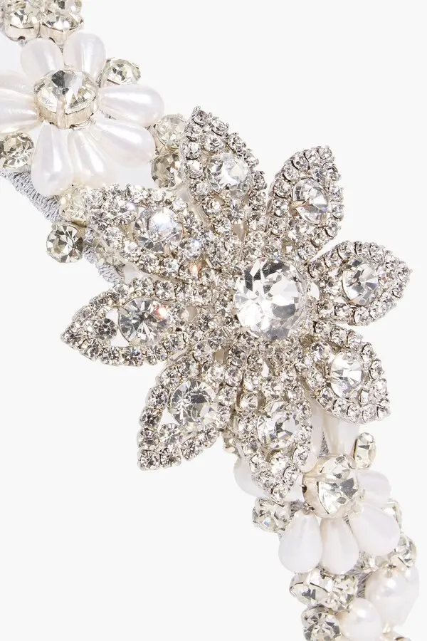 JENNIFER BEHR Grace Crystal And Faux Pearl Headband