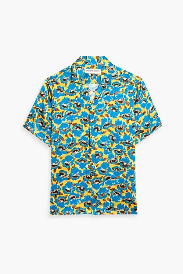 Orlebar Brown Floralprint Silksatin Shirt
