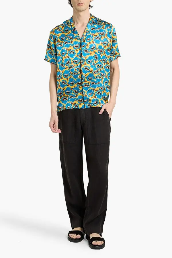 Orlebar Brown Floralprint Silksatin Shirt