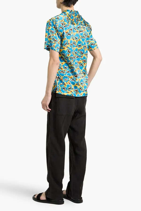 Orlebar Brown Floralprint Silksatin Shirt
