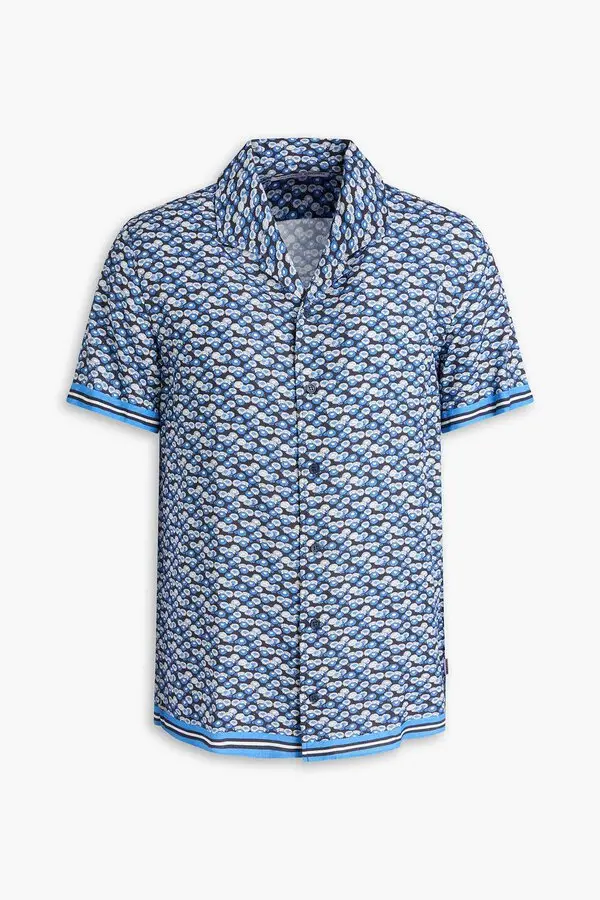 Orlebar Brown Hibbert Floralprint Piqué Shirt
