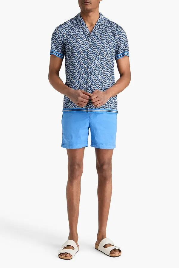 Orlebar Brown Hibbert Floralprint Piqué Shirt
