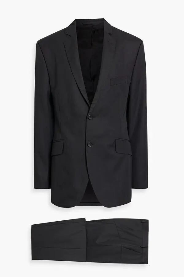 BETTTER Pinstriped Woolblend Suit - Black