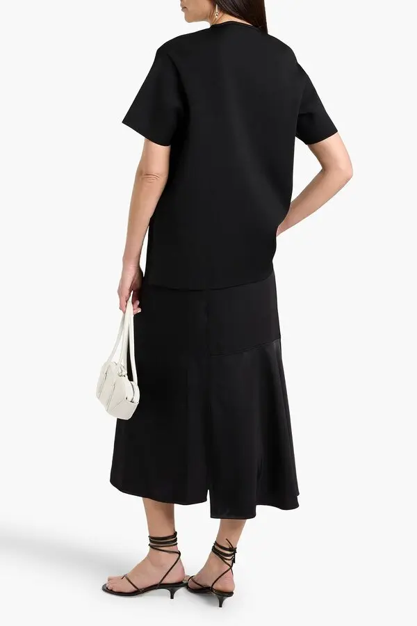 JIL SANDER Logo-embossed Ponte Top