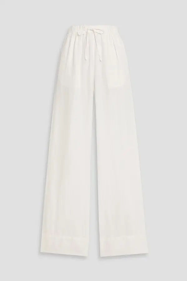 ALEX MILL Riley Linen Straight-leg Pants - Off-white
