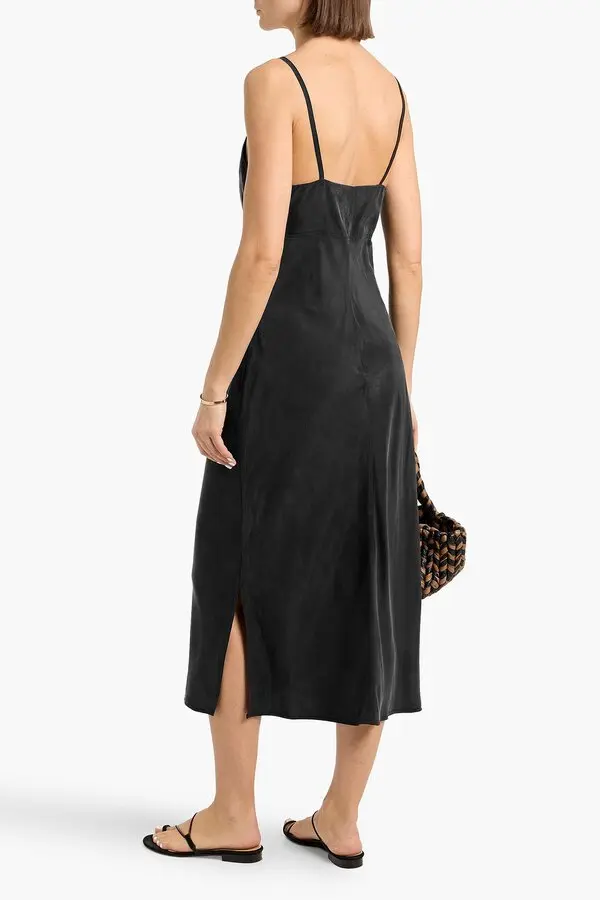 ALEX MILL Carly Washed Cupro-blend Midi Slip Dress
