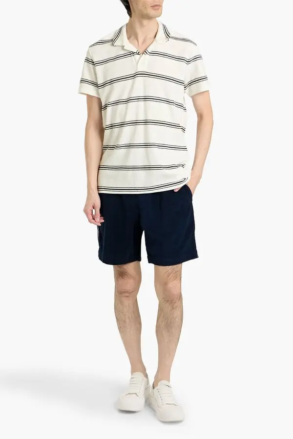 Orlebar Brown Afador Cotton-terry Shorts - Navy