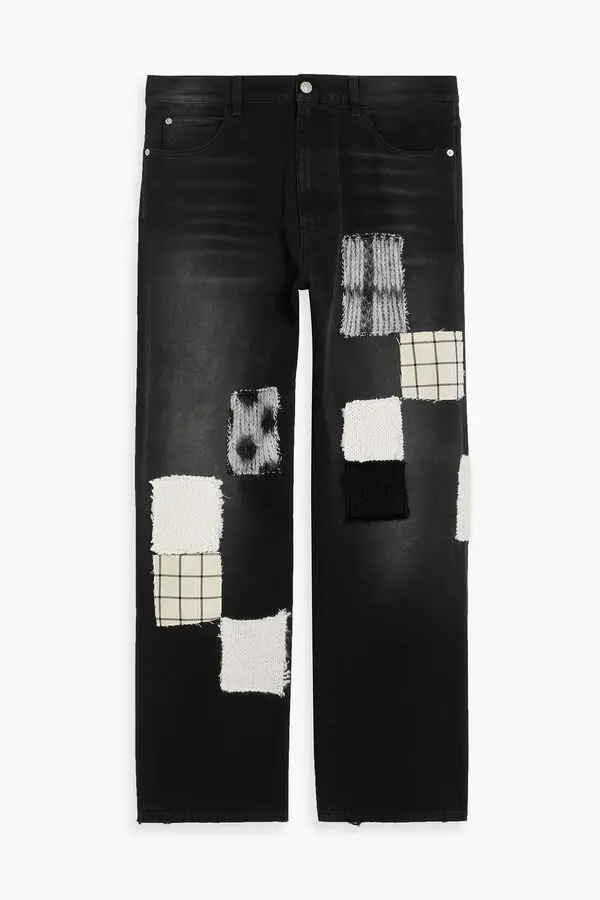 Marni Patchwork Denim Jeans - Black