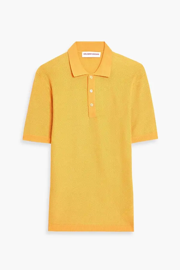 Orlebar Brown Maranon Waffleknit Cotton Polo Shirt