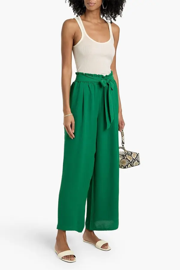 Rag & Bone Belted Woven Wide-leg Pants