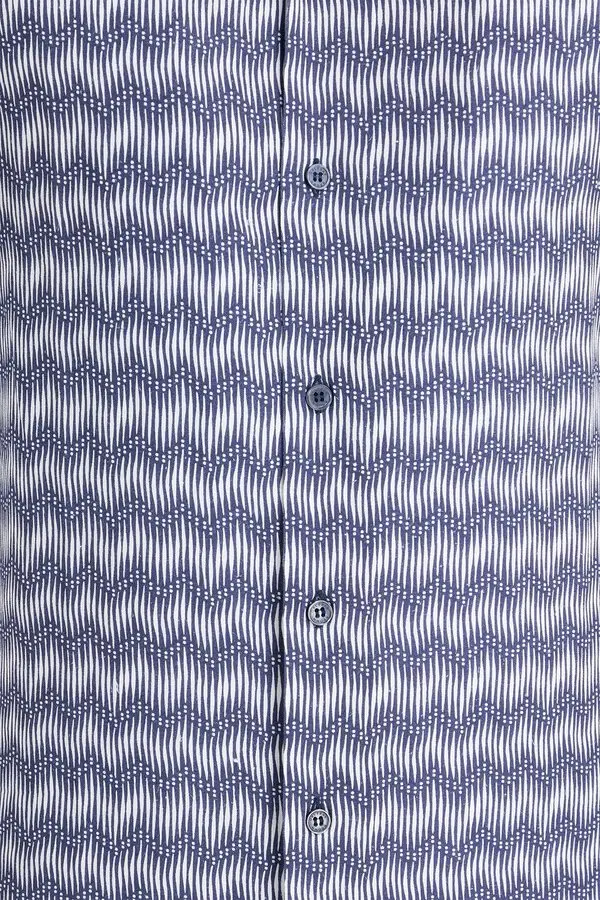 Orlebar Brown Travis Printed Piqué Shirt - Navy