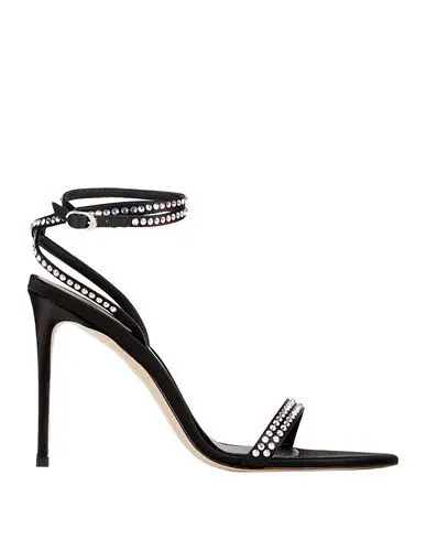 LE SILLA Crystal-embellished Satin Stiletto Sandals