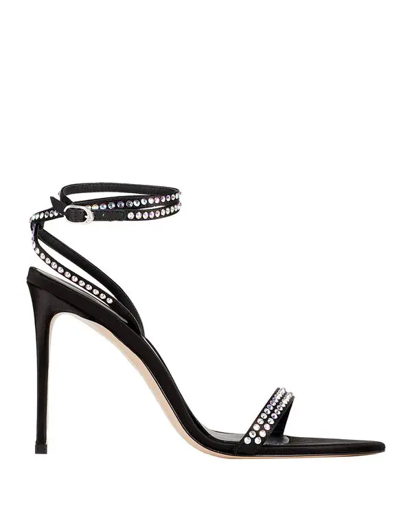 LE SILLA Crystal-embellished Satin Stiletto Sandals