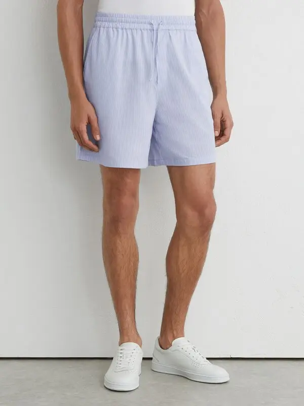 REISS Arlott Cotton-blend Pinstripe Shorts