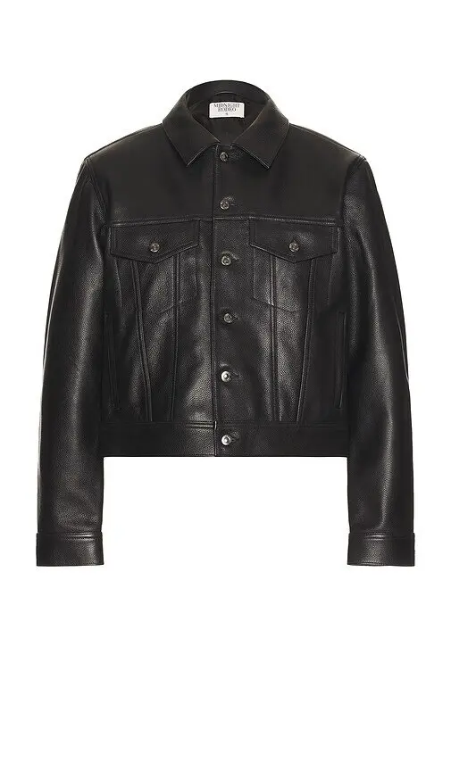 MIDNIGHT RODEO Leather Trucker Jacket