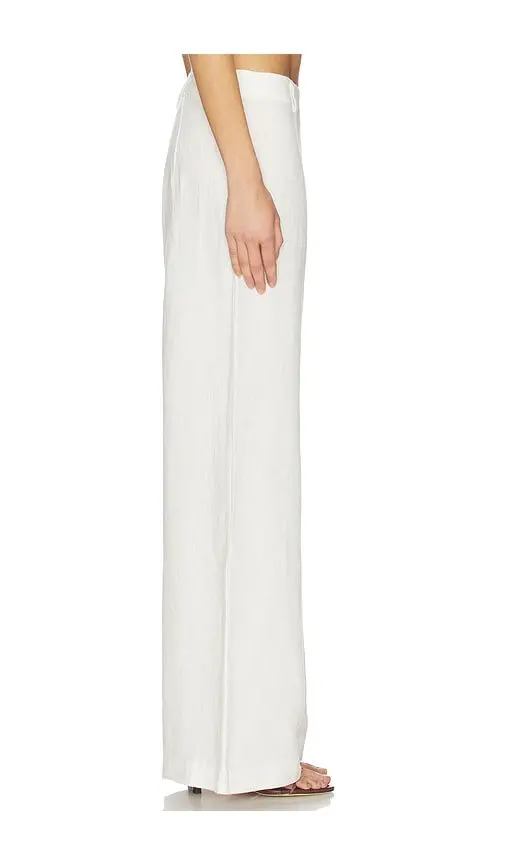 Bardot Serafina Linen Wide Leg Pants - Ivory