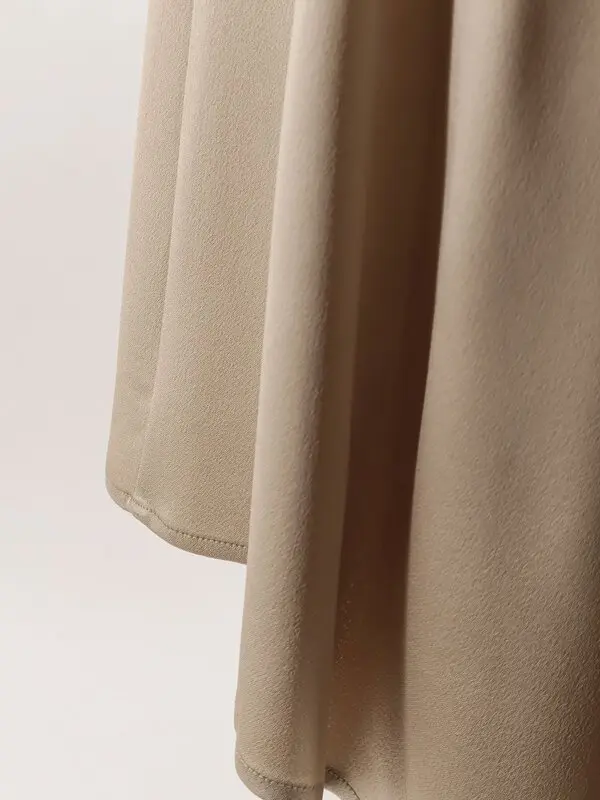 ALYSI Flared Satin Skirt - Beige