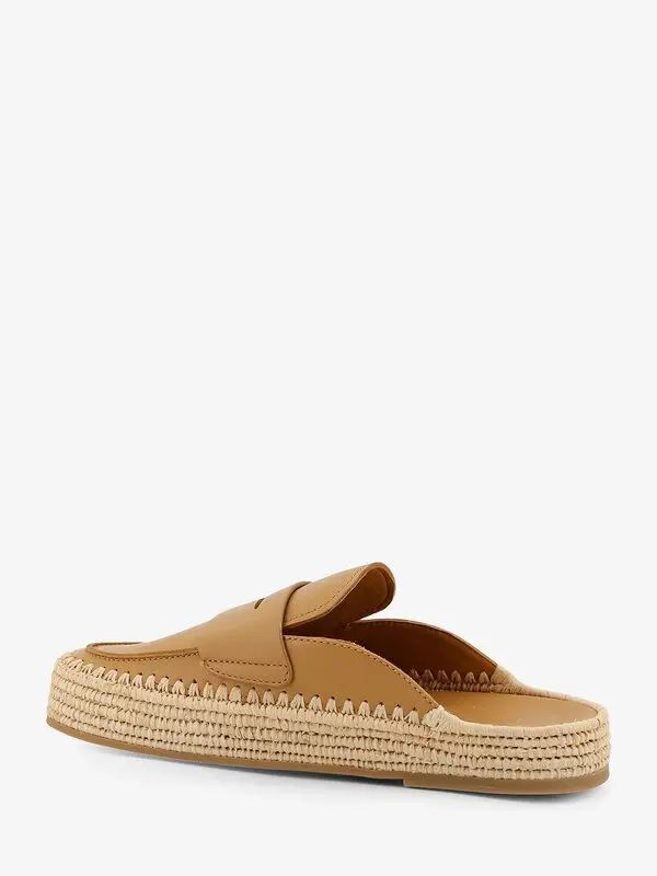 PALOMA BARCELO' Paloma Barcelo Belinda Leather And Raffia Mules