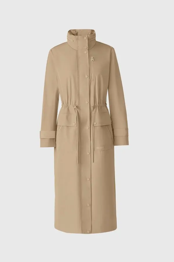 Mackage Magdelena Maxi-length Rain Jacket - Light Camel