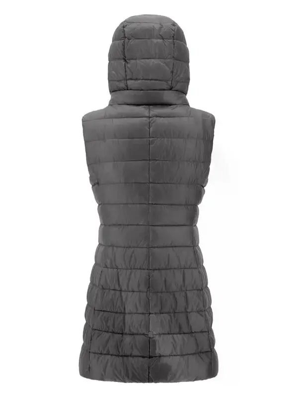 Herno Quilted Gilet With Hood - Grey