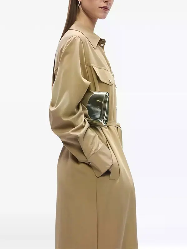 BOSS Button-up Belted Midi Dress
