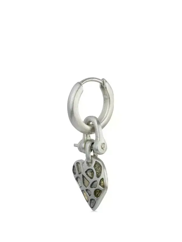 PARTS OF FOUR Jazz's Heart Earring - Silver