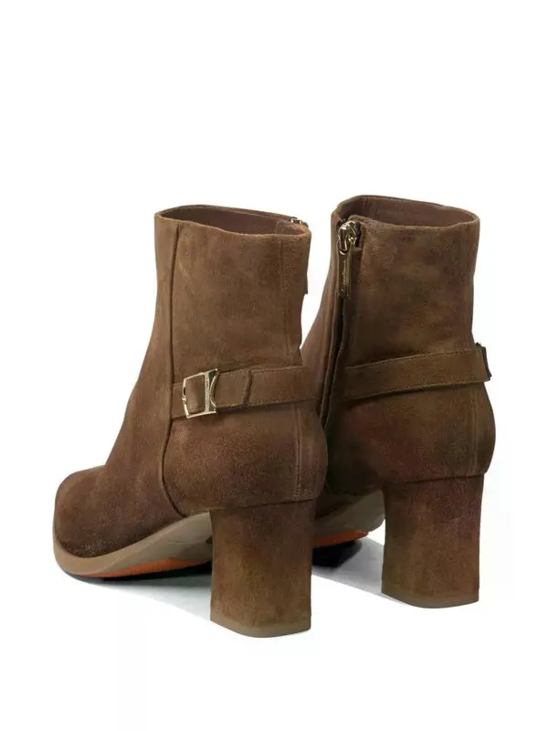 Santoni Buckle Suede Boots