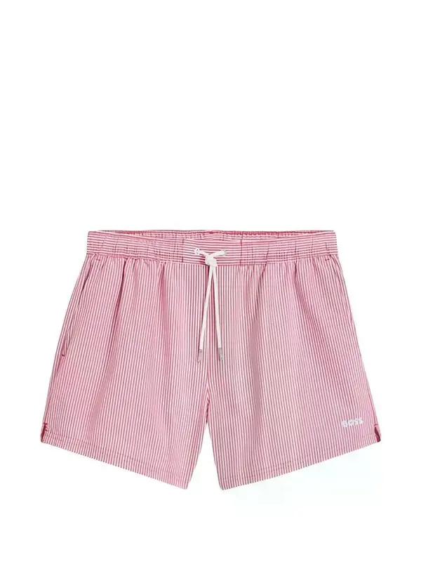 BOSS Striped Swim Shorts - Red
