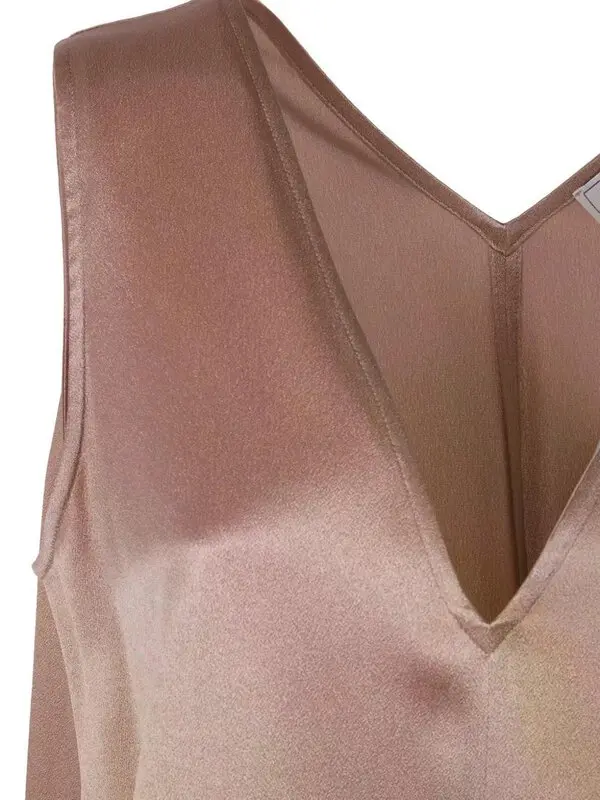 Antonelli Firenze V-neck Sleeveless Satin Top